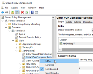Group Policy Computer Settings for VDAs – Carl Stalhood